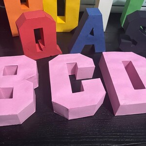 Customizable 3D Letters and Numbers” Differents Colors and Sizes ...