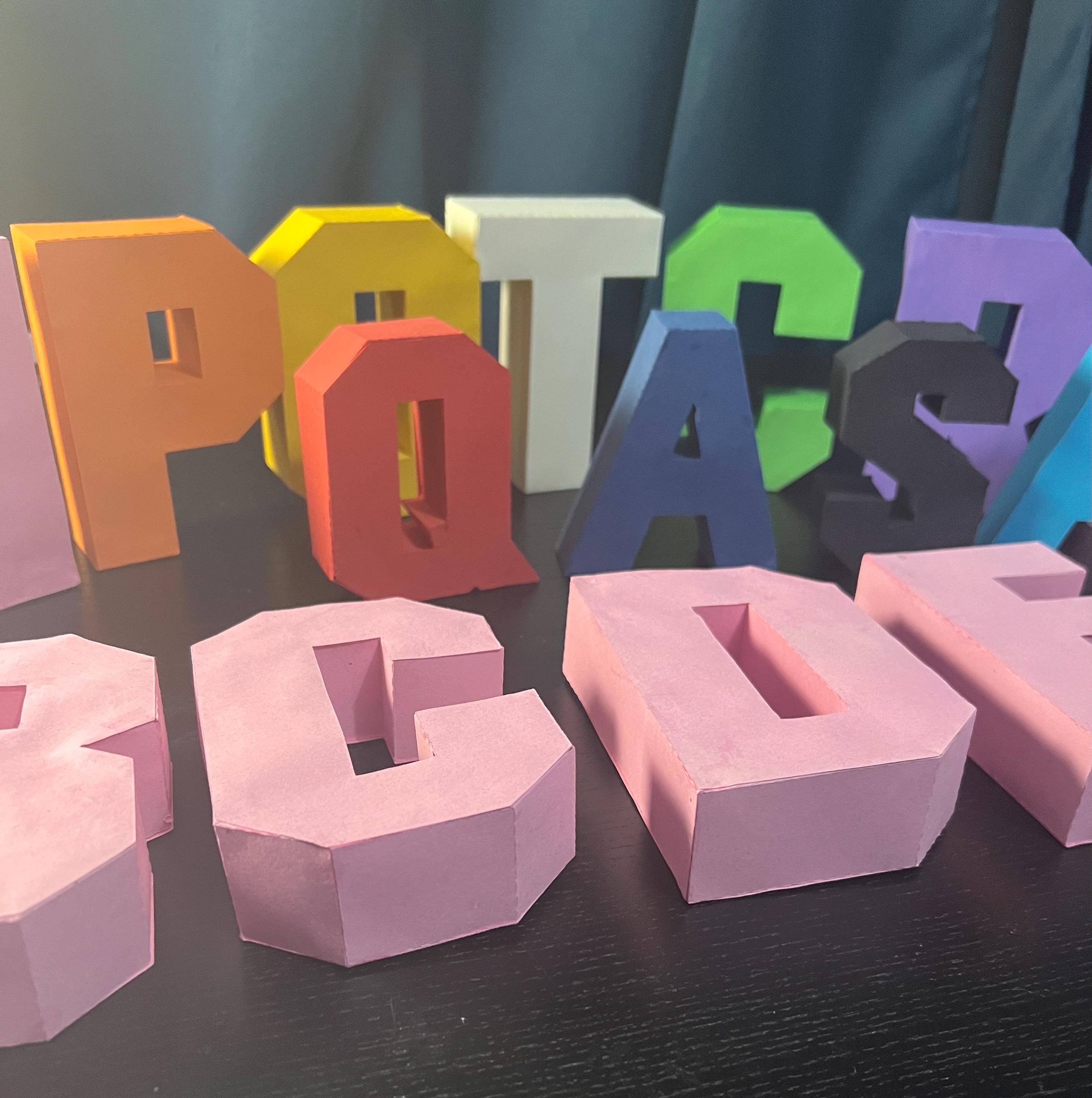 Customizable 3D Letters and Numbers” Differents Colors and Sizes ...