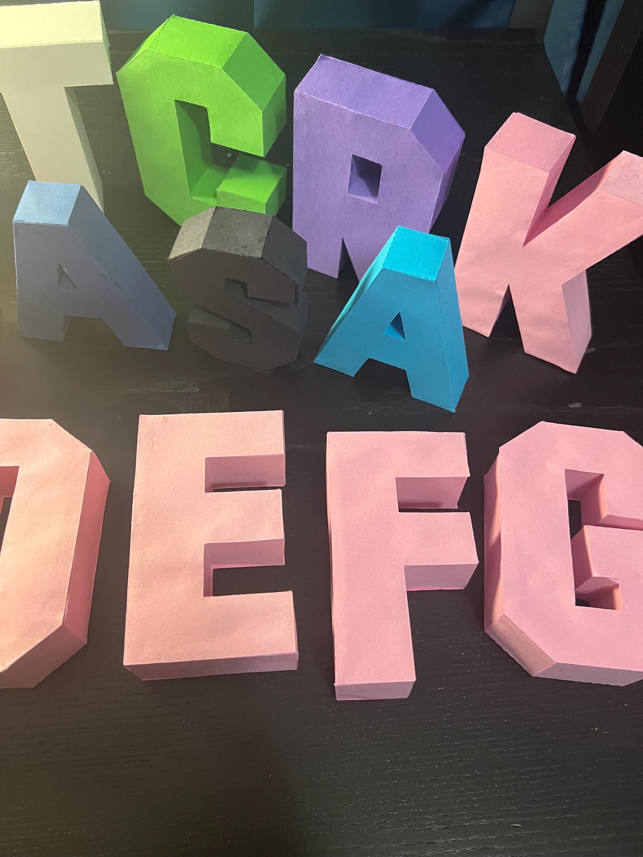 Customizable 3D Letters and Numbers” Differents Colors and Sizes ...