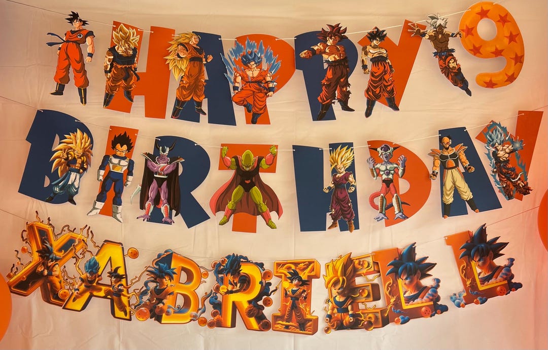 Customizable Dragon Ball Banner, Party Decorations,party Supplies. - Etsy