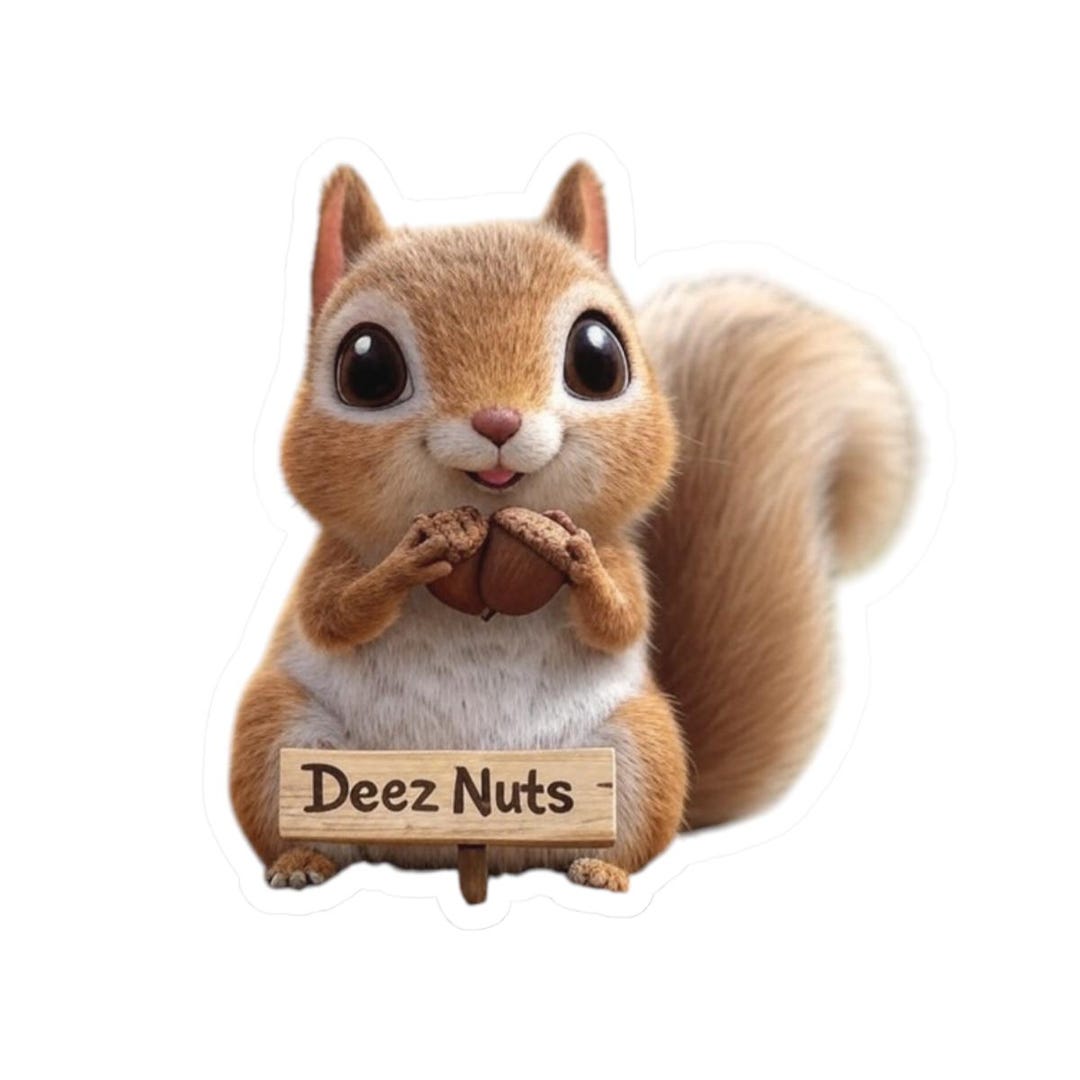 Squirrel Stickers, Cute Deez Nuts Sticker, Fun Animal Decal, Wildlife ...