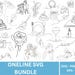One Line Drawing,one Line Art Svg Bundle,minimal Svg,line Art Digital ...