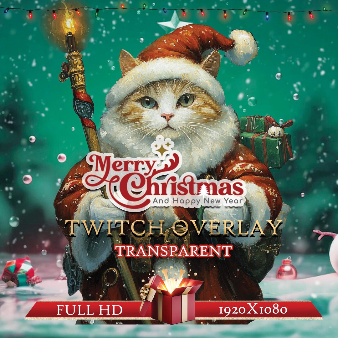 Christmas Animated Twitch Overlay Game Room Christmas, Xmas Stream ...