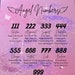 Divine Angel Number Cheat Sheet Printable Pink & Purple Theme - Etsy