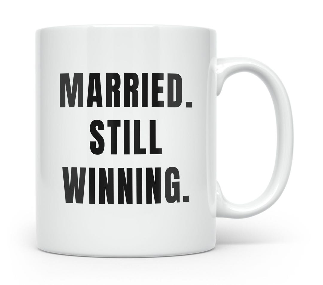 Married Husband Gift From Wife, Winning Marriage Coffee Mug, Funny ...