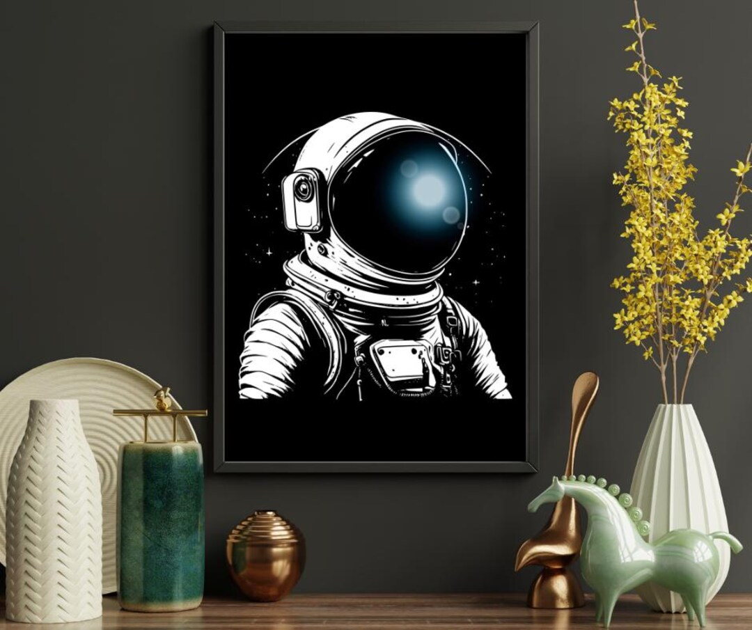 Digital Art Print - Instant Download | Spaceman | 4x6, 8x10, 11x14 ...