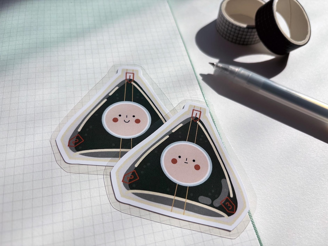 Korean Triangle Kimbap Single Sticker | Vinyl Sticker | Easy Peel ...