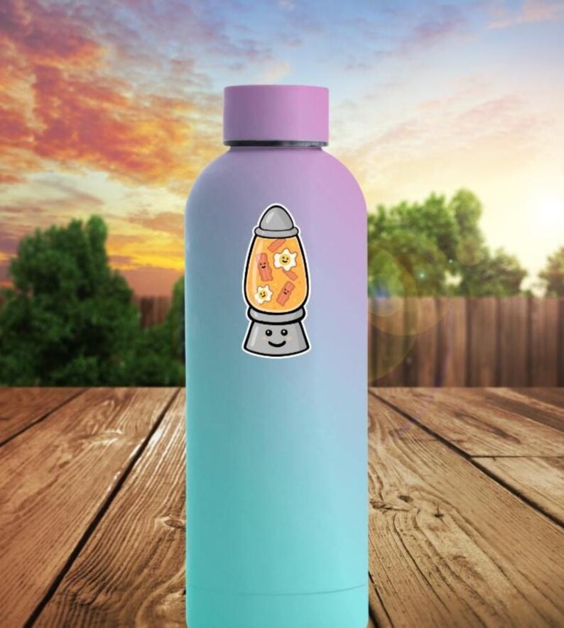 Bacon and Eggs Lava Lamp Sticker, Cartoon Breakfast Art Decal - Etsy