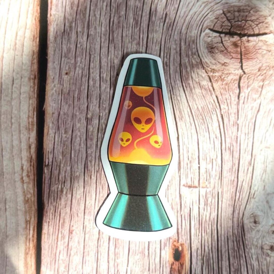 Beautiful Alien Lava Lamp Sticker Cosmic Sci-fi Aesthetic Outer Space ...