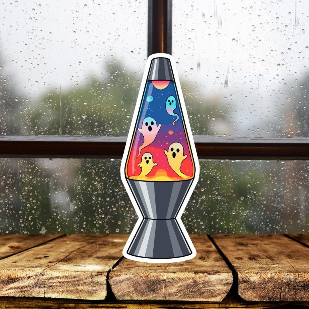Ghost Lava Lamp Sticker, Spooky Nostalgic Art Decal - Etsy