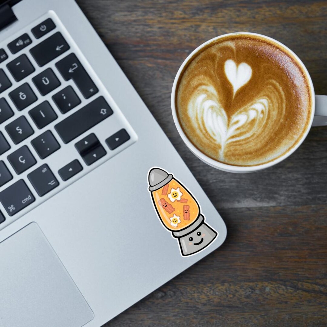 Bacon and Eggs Lava Lamp Sticker Decal, Breakfast Decor for Laptops ...