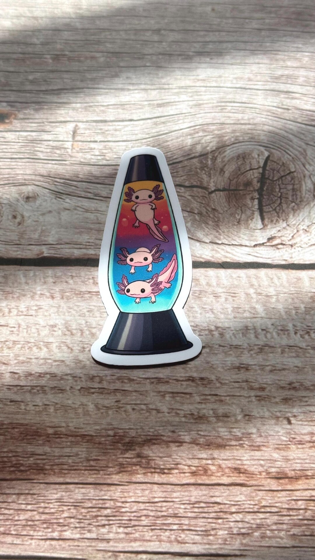 Axolotl Lava Lamp Sticker | Hand-drawn | Kawaii Wildlife Decor ...