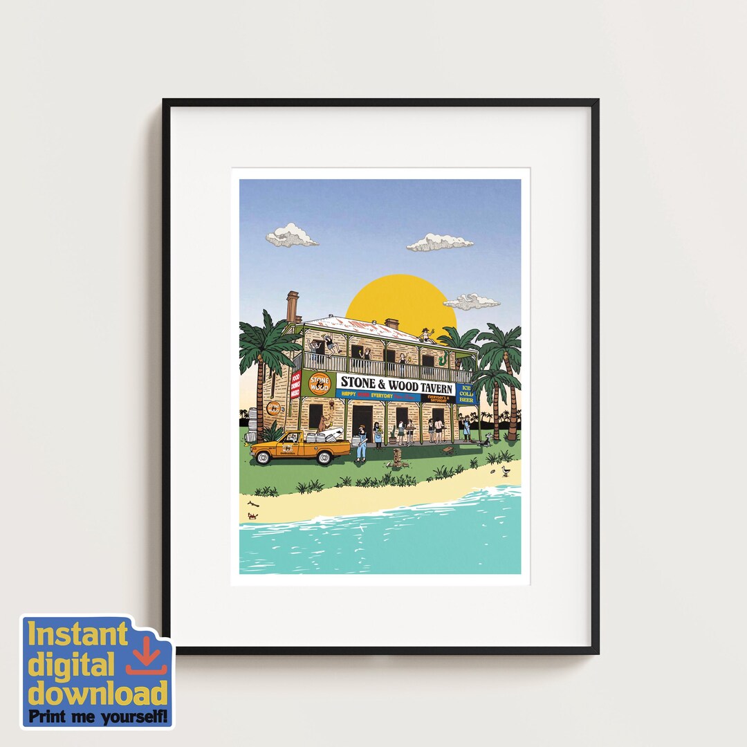 Pub Poster, Tavern Poster, Australian Pub Print, Pub Wall Art, Beer ...