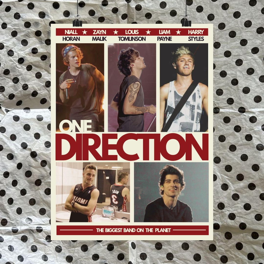 One Direction Vintage Band Poster - Etsy