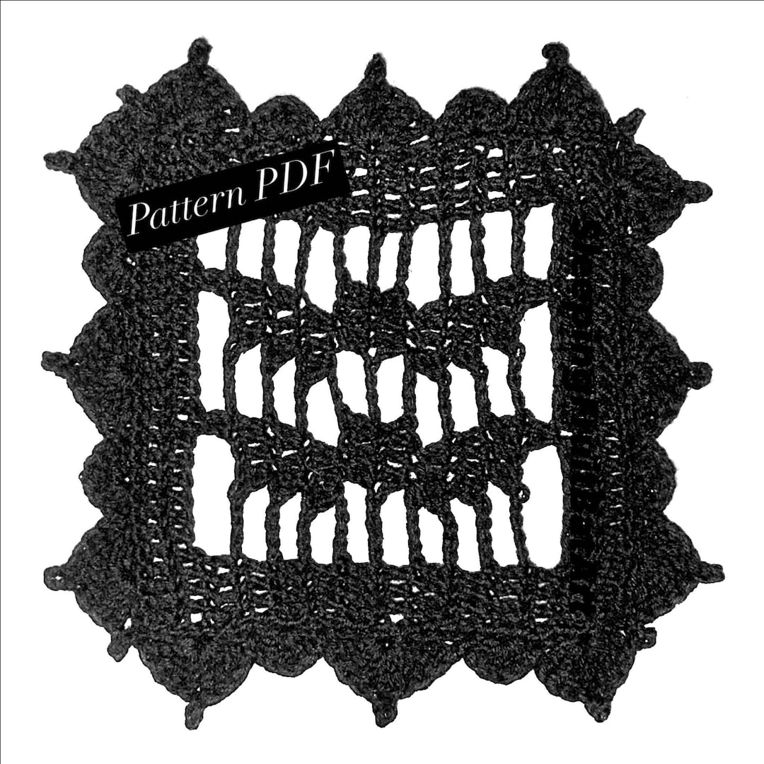Square Doily/ Goth Bat Lace Crochet Pattern (PDF) - Etsy
