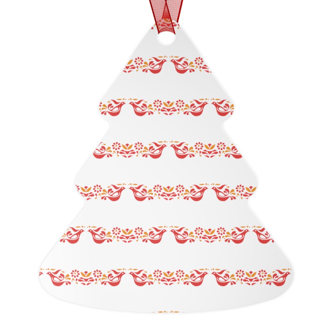 Vintage Pyrex Inspired Metal Christmas Tree Ornaments, Pyrex Friendship ...