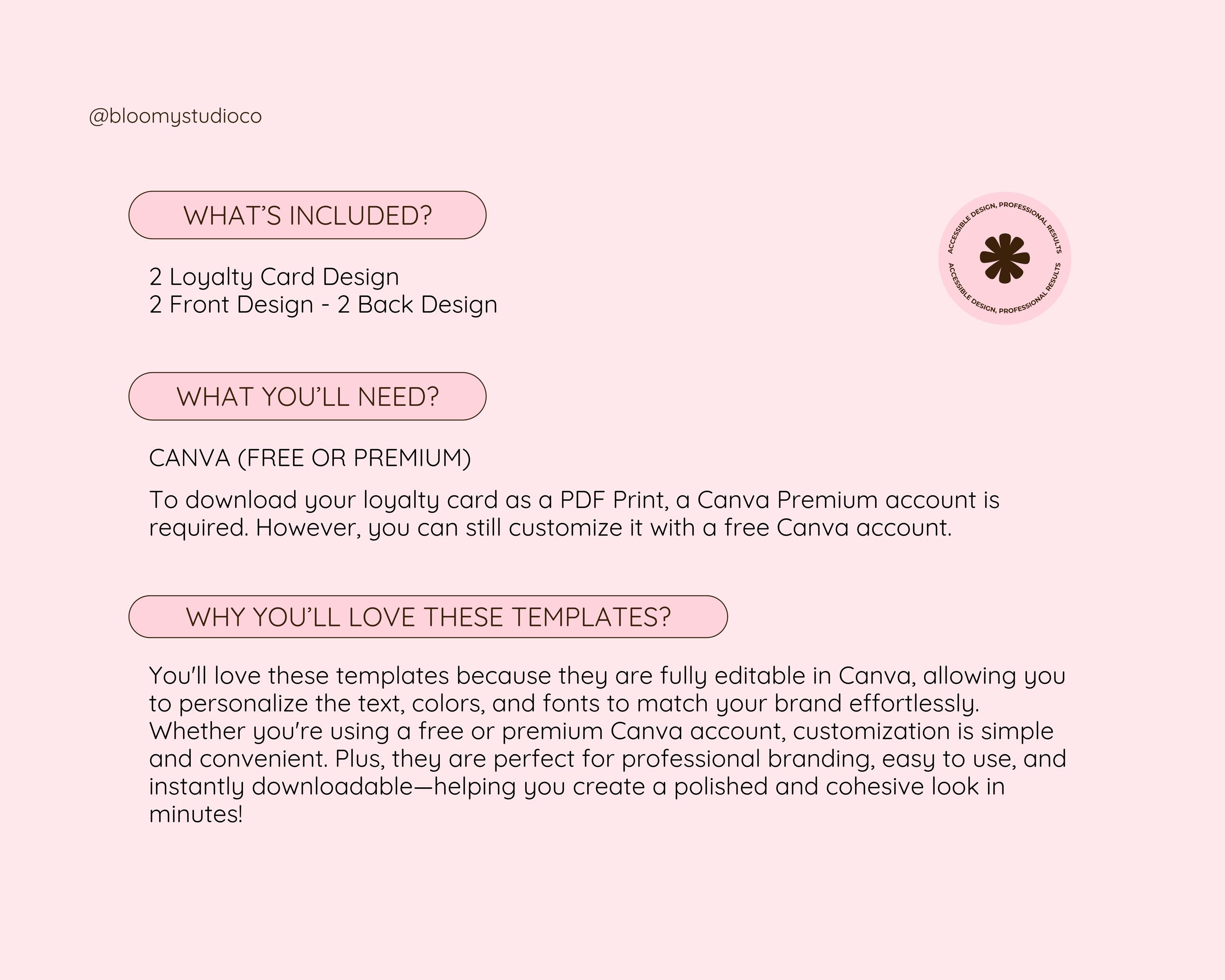 Loyalty Card, Editable Template in Canva, Rewards Program, Loyalty Card ...