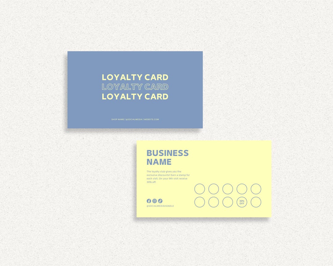 Editable Loyalty Card Template in Canva Custom Reward Card Design and ...