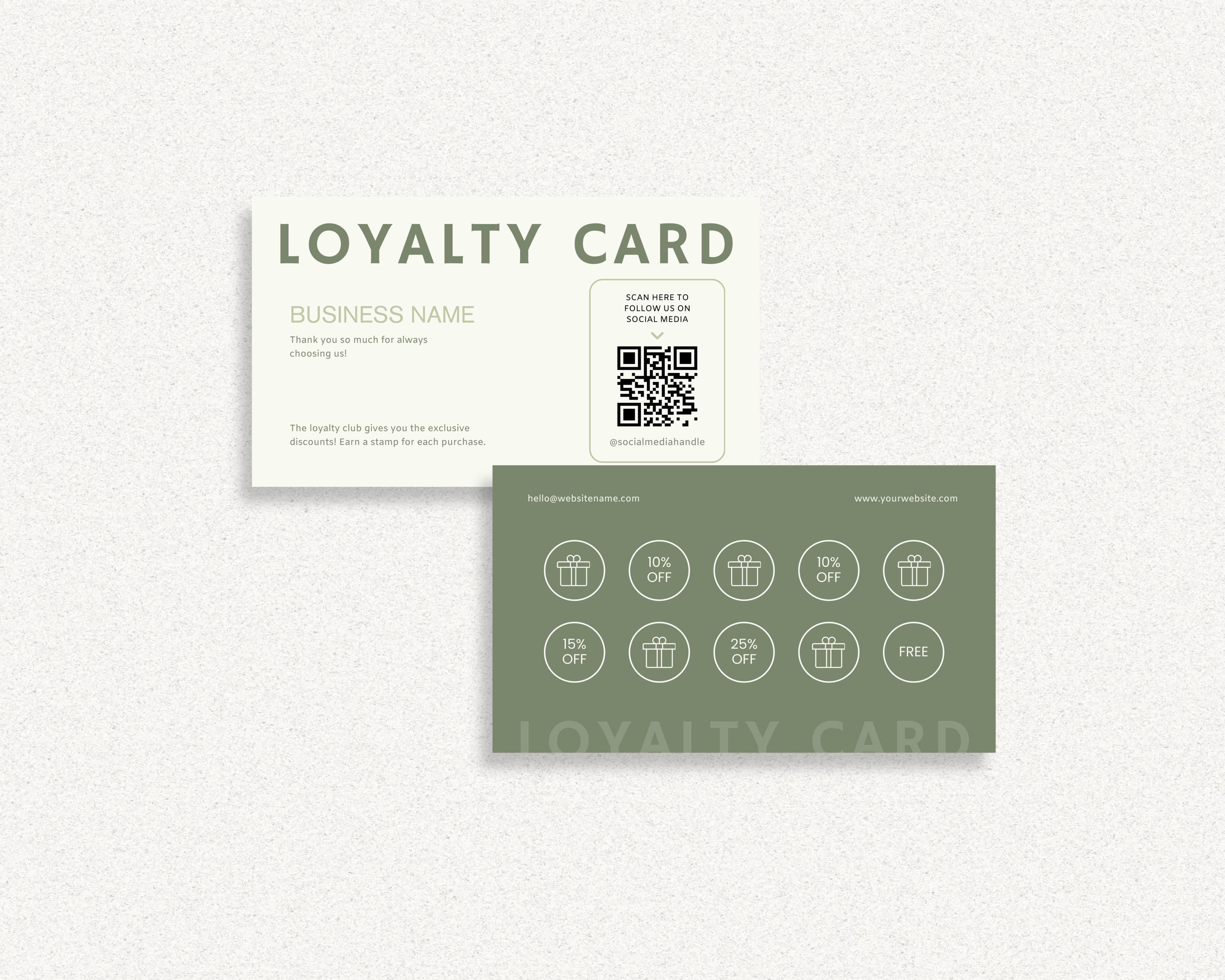 Editable Loyalty Card Template in Canva Custom Reward Card Design and ...