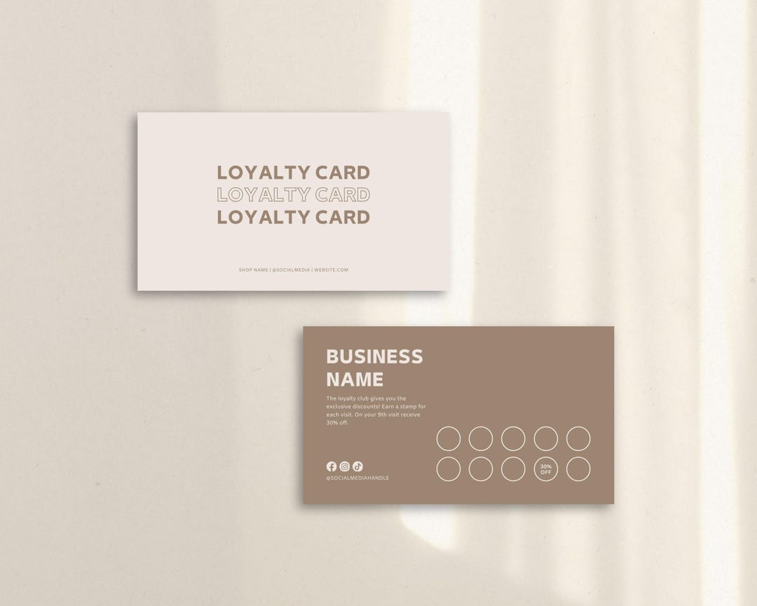 Editable Loyalty Card Template in Canva, Reward Card Design, Special ...