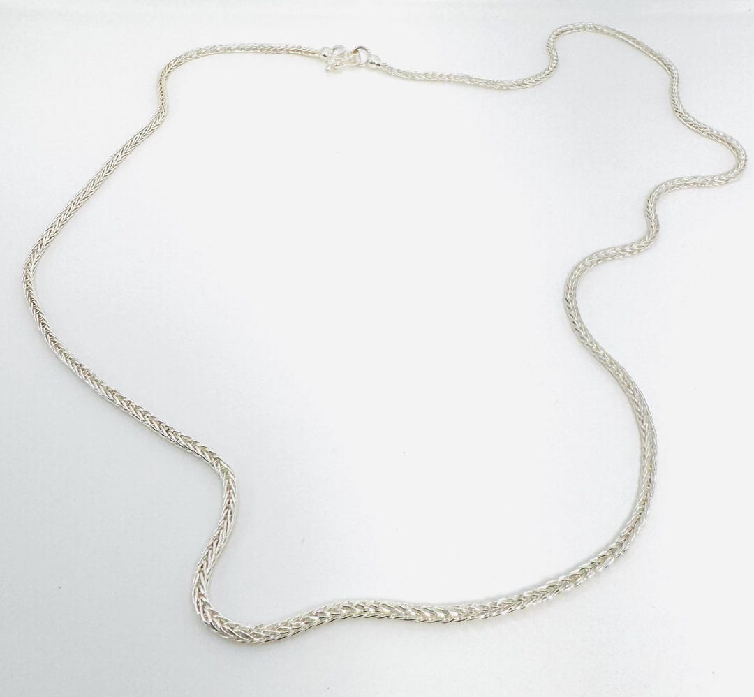 Chain Necklace Spike 950 Original Silver From Peru-cadena Espiga Peru ...