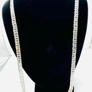 Chain Necklace Mesh 950 Silver Made It in Peru Original 24 in Length 0. ...