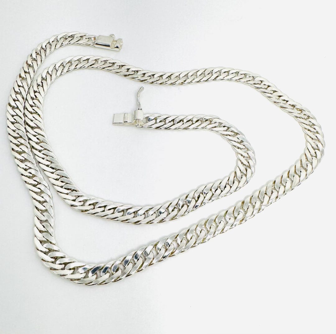 Chain Necklace Mesh 950 Silver Made It in Peru Original 24 in Length 0. ...