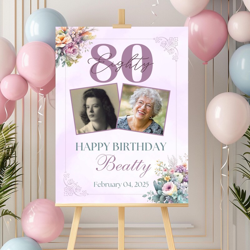 80th Birthday Sign - Etsy