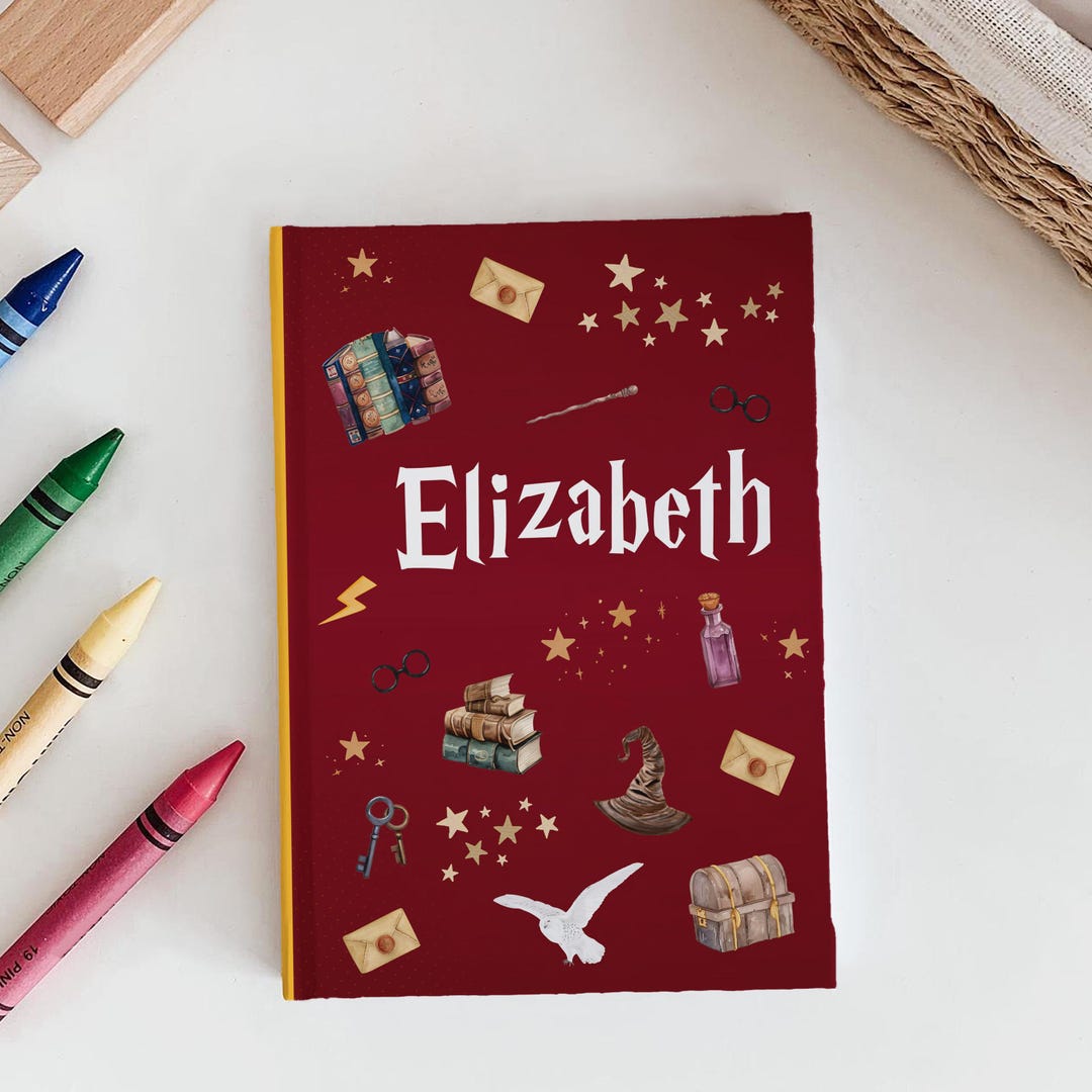 Wizard Personalized Kids Journal for Boys Girls, Custom Name Journal ...