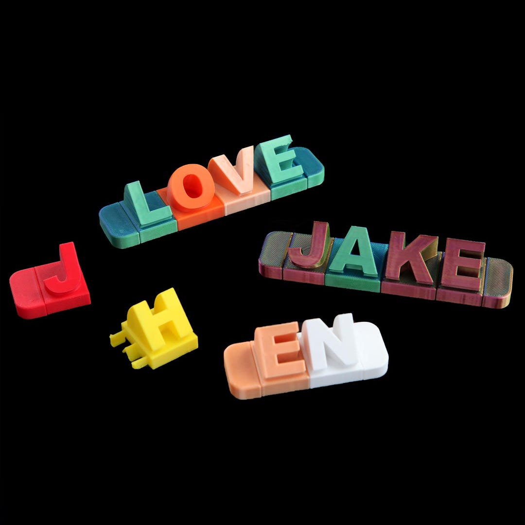 Custom 3D Printed Letter Decor STL File-personalized Design 26 Complete ...