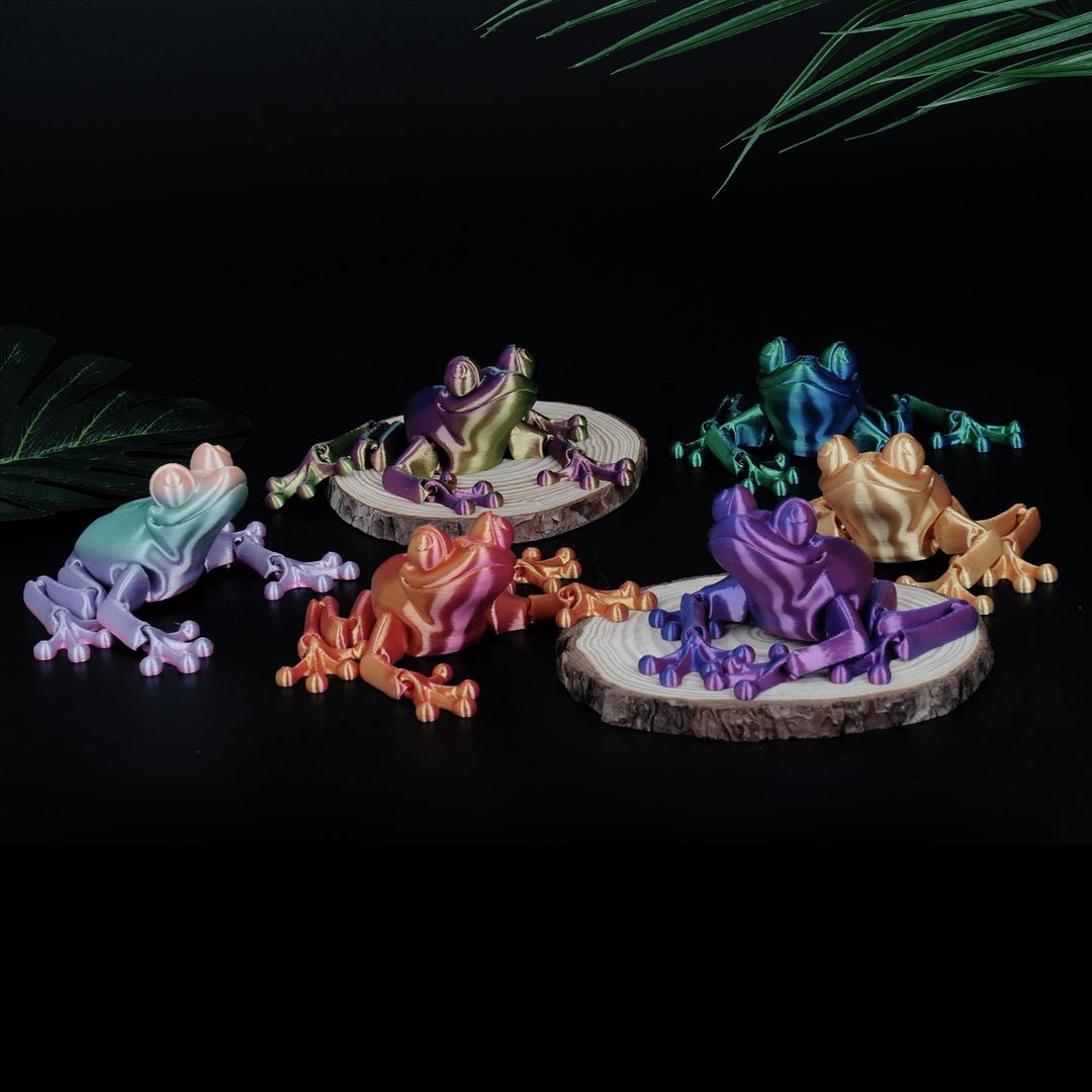 3D Printed Frog STL File Movable Joints Ray Sensory Printed Digital ...