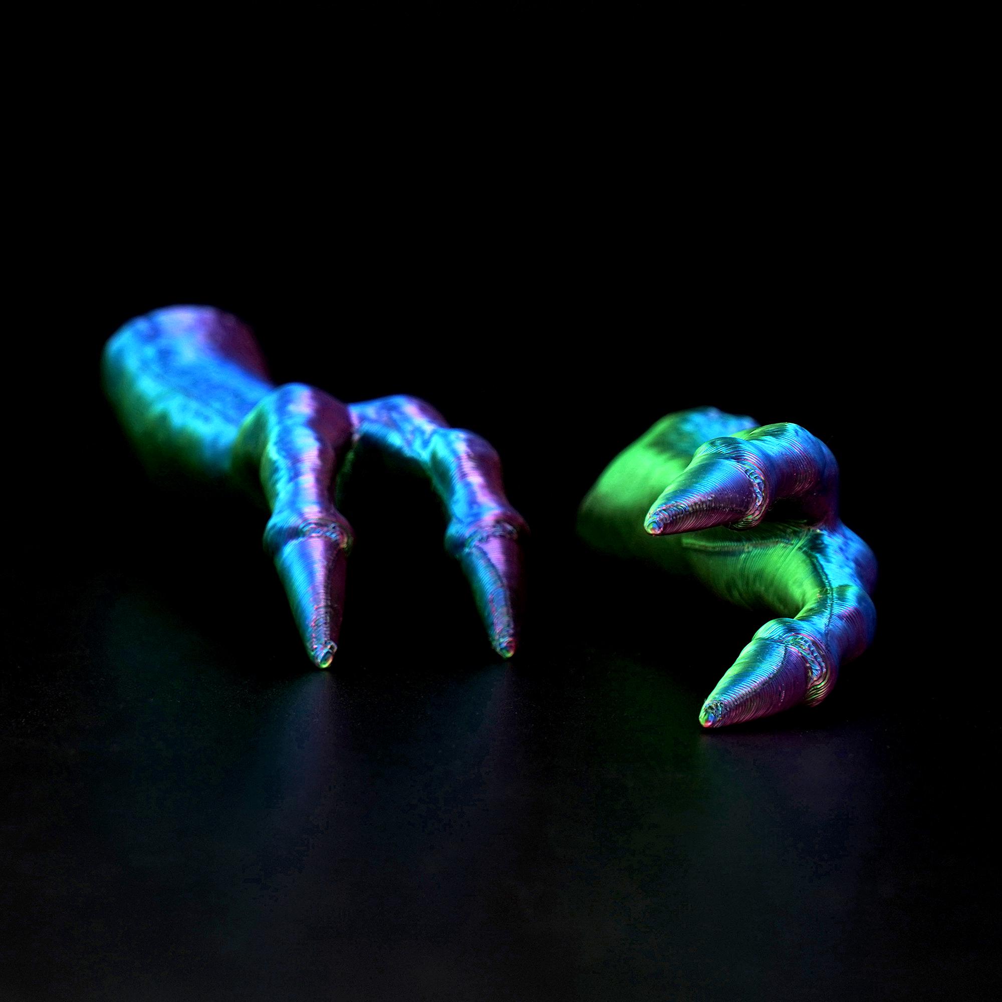 3D Printed T-rex Head and Hand Wall Mounted Headphone Handle Bracket ...