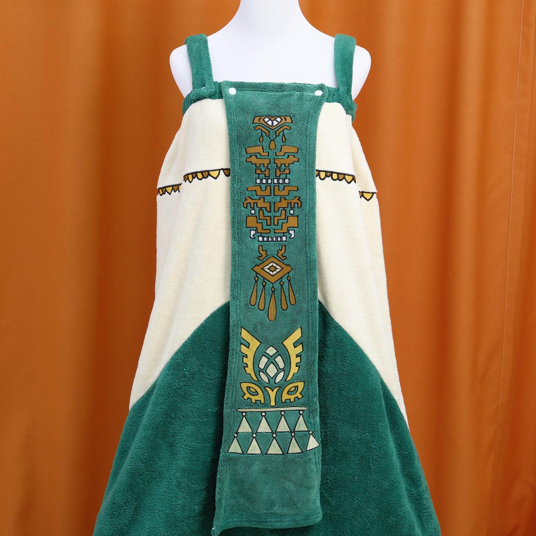 Zelda Ancient Costume Bath Robe Plush Towel Fabric, Handmade Flap Dry ...