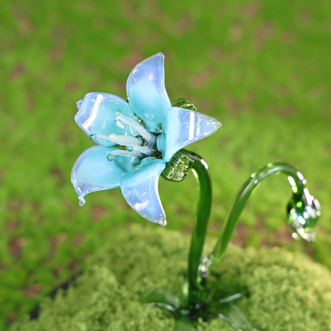 Silent Princess Glass Flower – Handcrafted Lampwork Glass Art ...