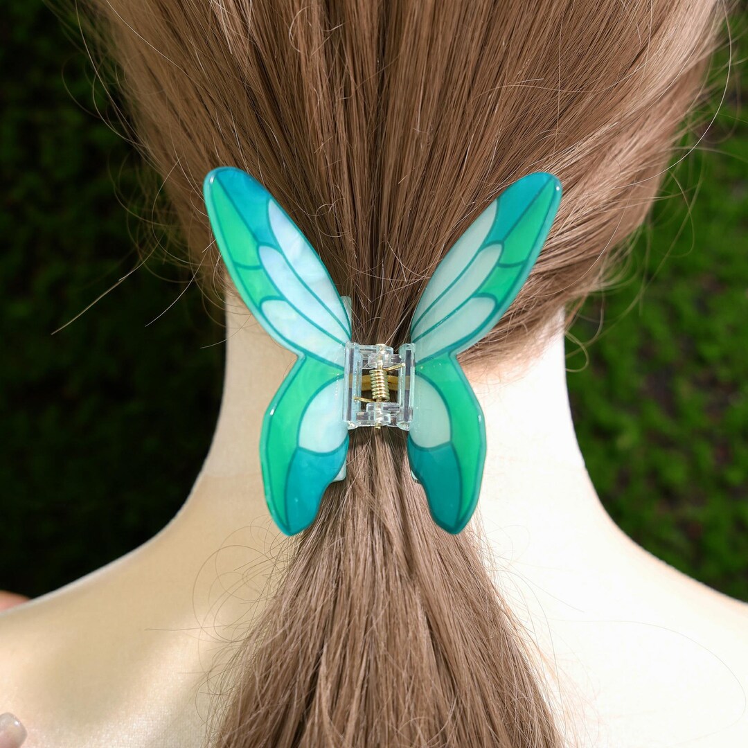 Navi Hair Claw Clip Handmade Jewelry With Glow-in-the-dark Effect Shark ...
