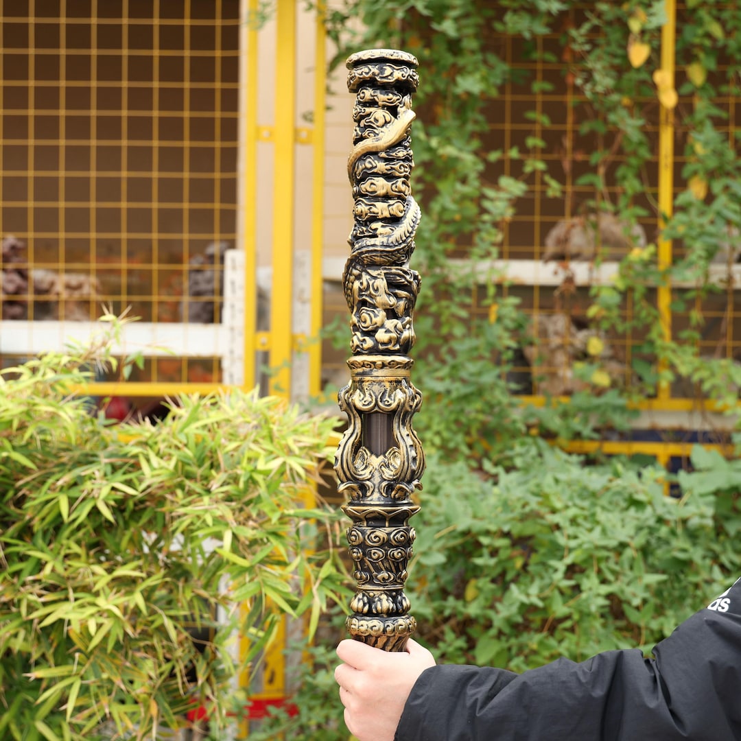 Wukong Golden Light-up Staff Replica LED Effects Jingu Bang Telescopic ...