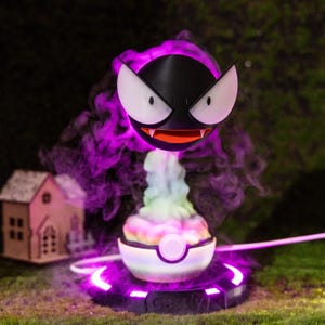 Haunted Gastly Humidifier With Purple LED Mist, Game Room Desk Decor ...
