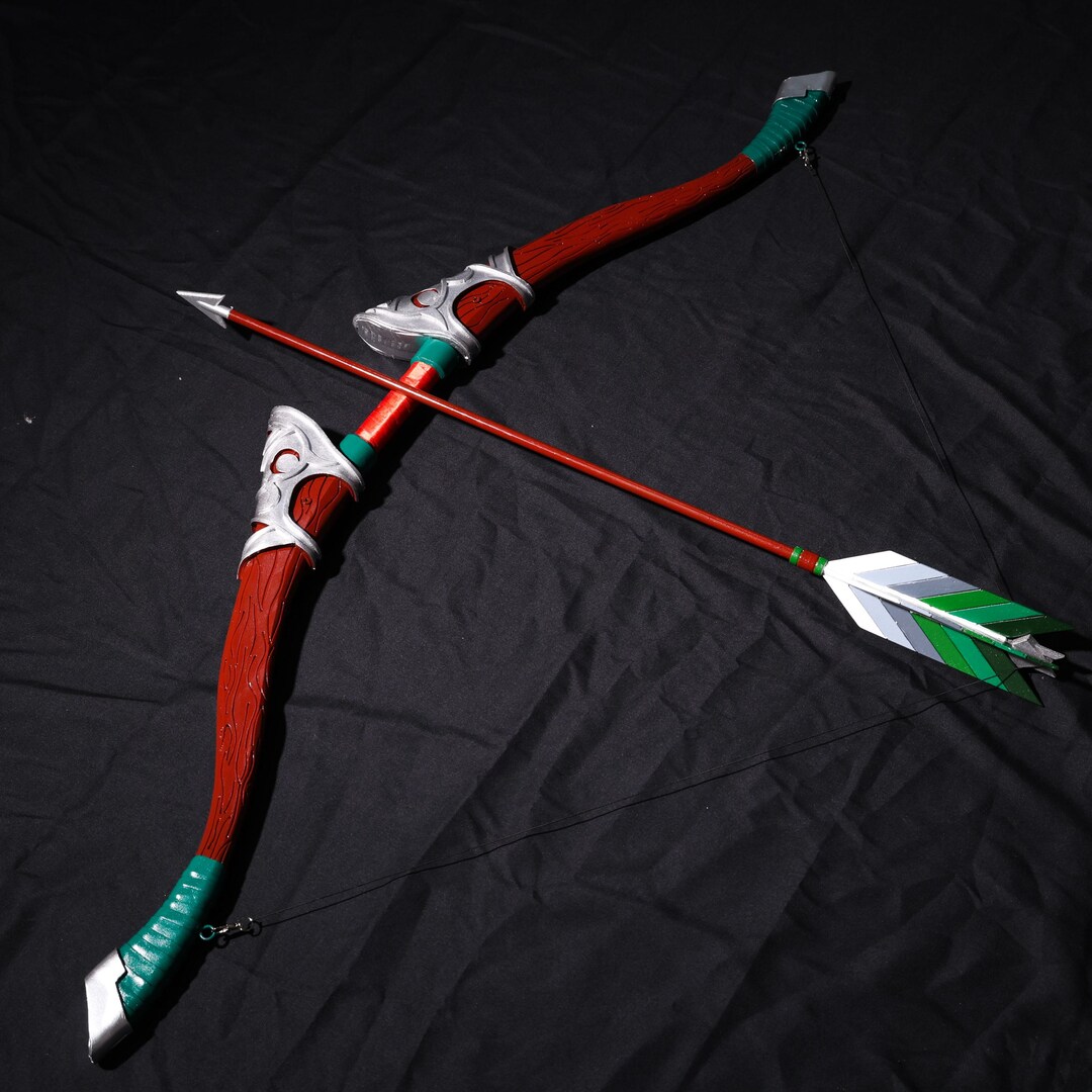 Wooden Legend of Zelda Bow and Arrow Set, Handmade Link Cosplay Prop ...