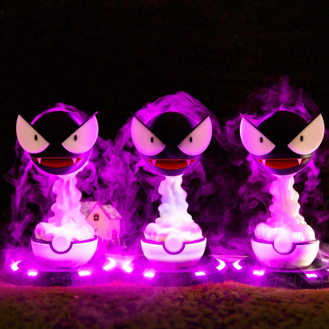 Haunted Gastly Humidifier With Purple LED Mist, Game Room Desk Decor ...