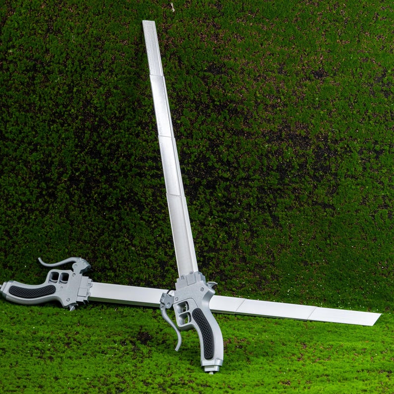 Attack on Titan Telescopic Swords Prop Pair for Cosplay Display 3D ...