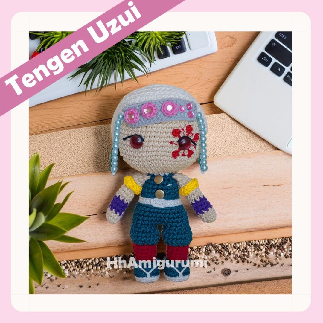 Tengen Uzui Crochet Pattern, Tengen Uzui Amigurumi, Tengen Uzui Plush ...