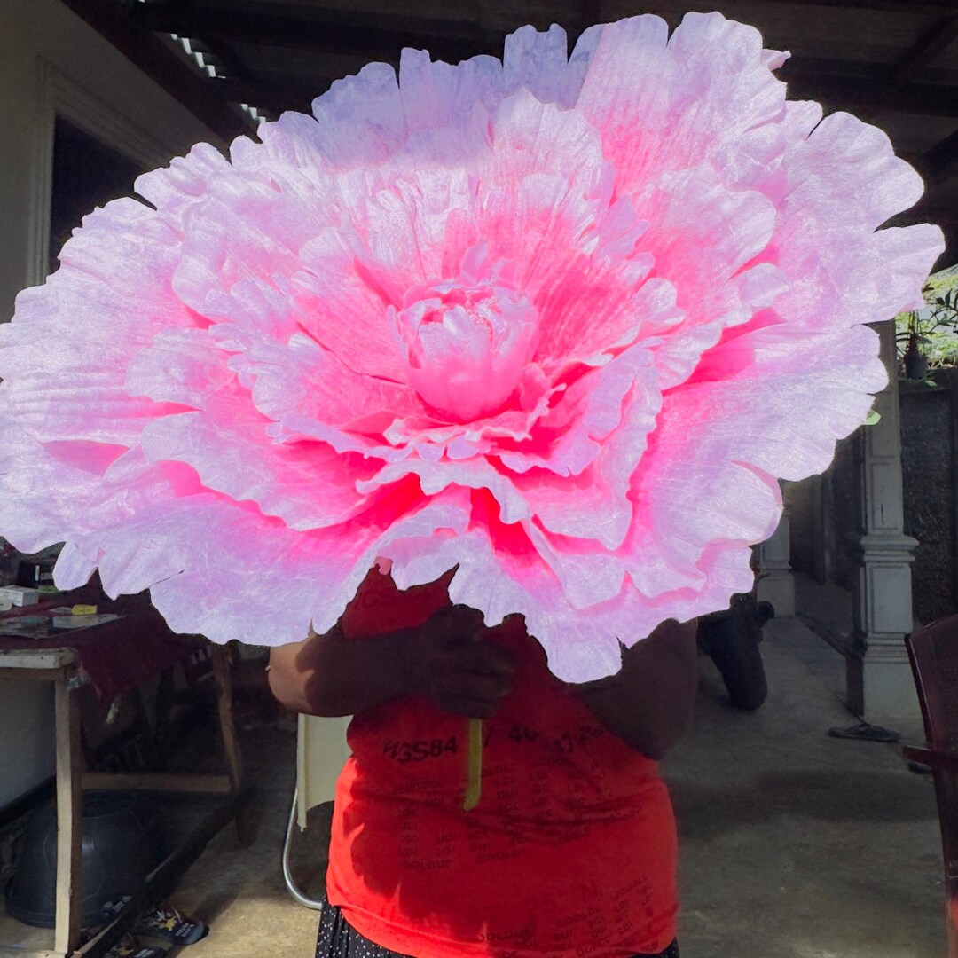 Giant Velvet Peony Flower Head: 60cm Floral Arrangement DIY - Etsy
