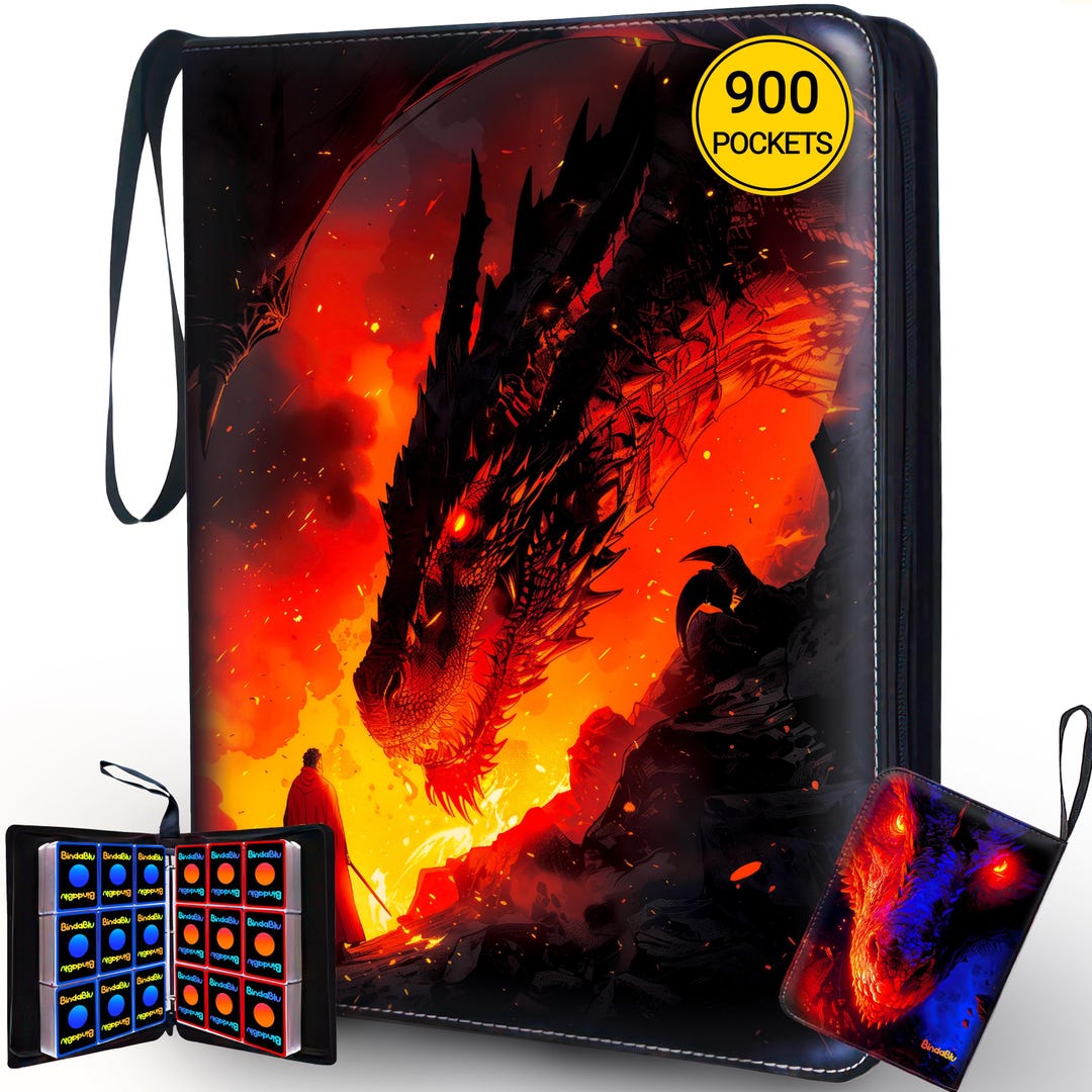 MTG Card Binder 900 Pockets Dnd Binder A4 Binder Card Collection Binder ...
