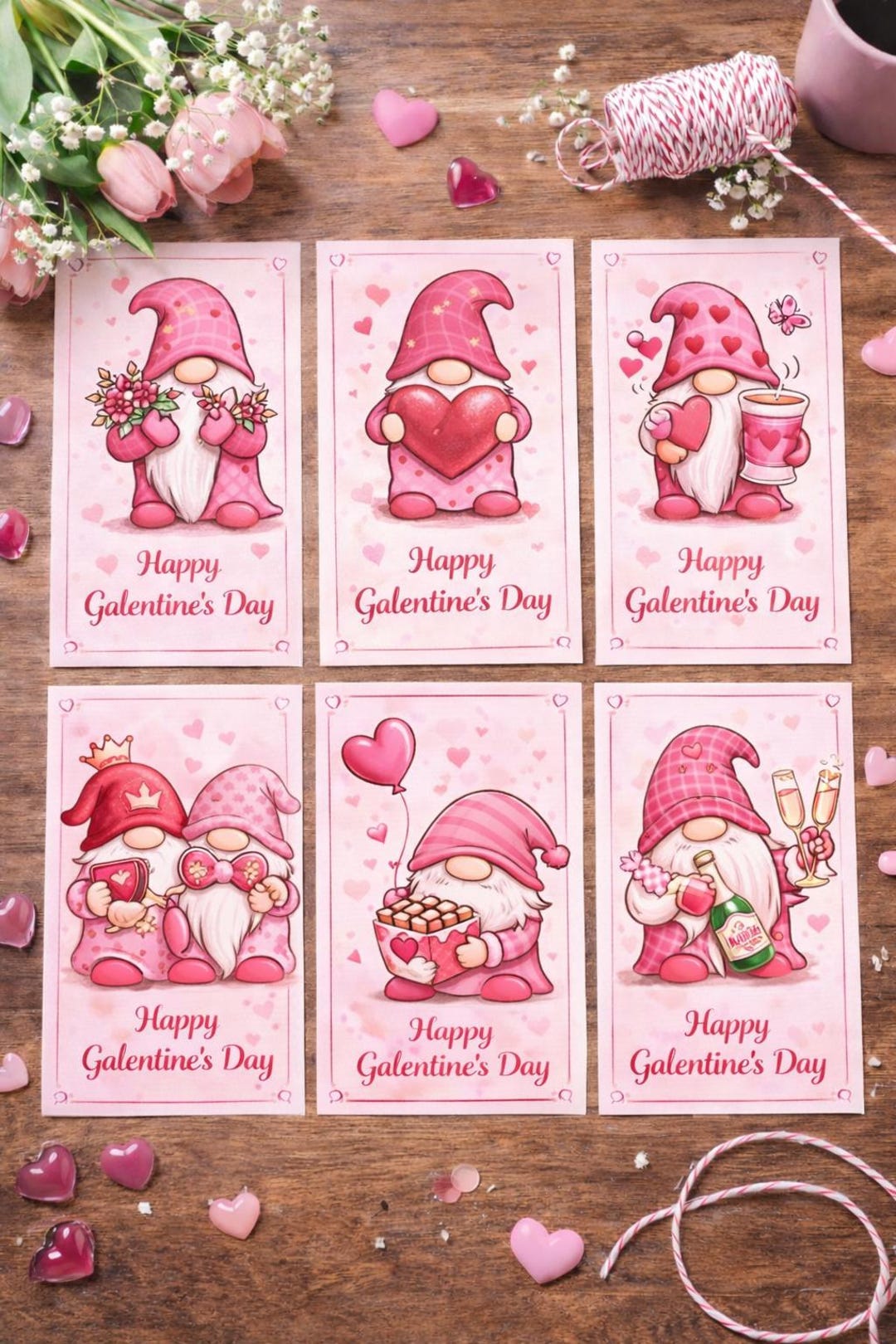 Printable Galentines Day Gnome Friend Cards – Funny Friendship ...