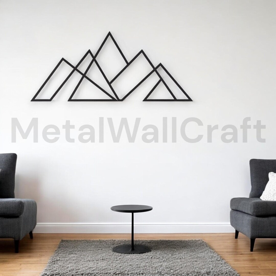 Mountain Wall Art, Large Metal Mountain Decor, Nature Mountain Metal ...