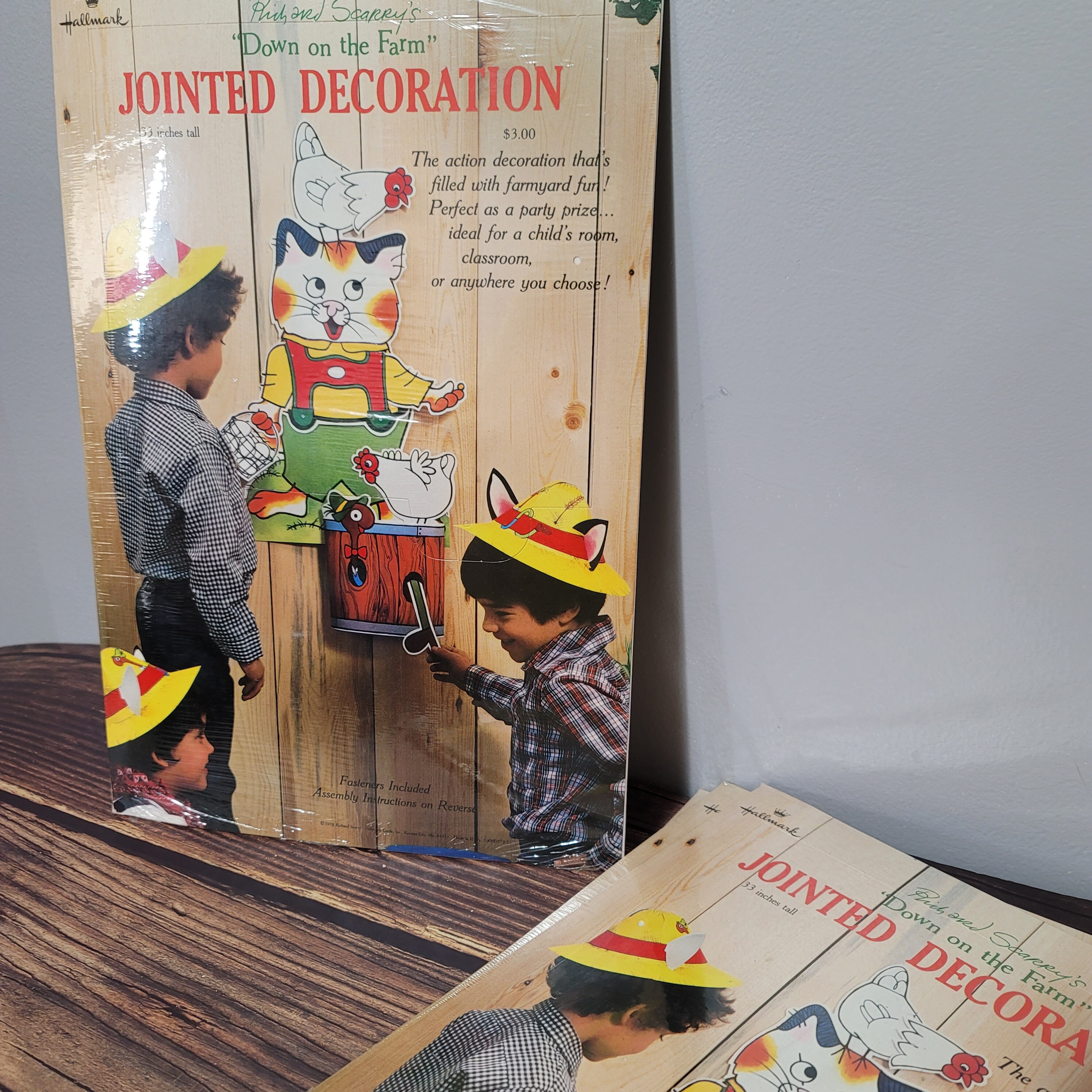 Richard Scarry Huckle Cat Jointed Decoration Down on the Farm Vintage ...