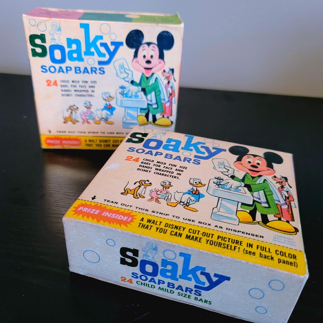 Mickey Mouse Disney Soaky Soap Mini Small Vintage Collector Bathroom ...