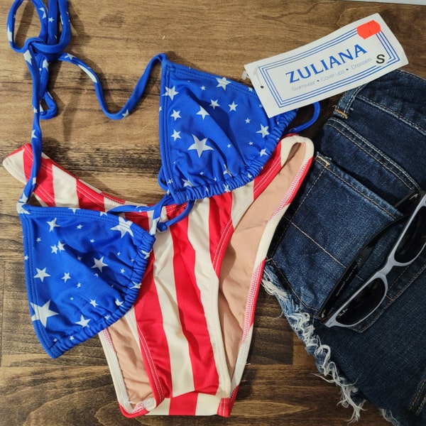 American Flag Bikini - Etsy