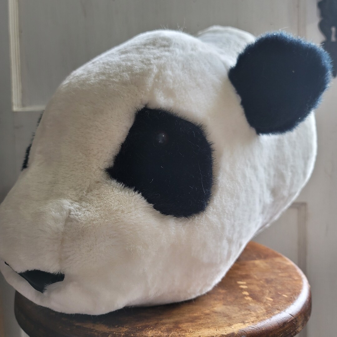 Dianne Shapiro Panda Bear Head Bust Plush Humane Trophies Soft Mount - Etsy
