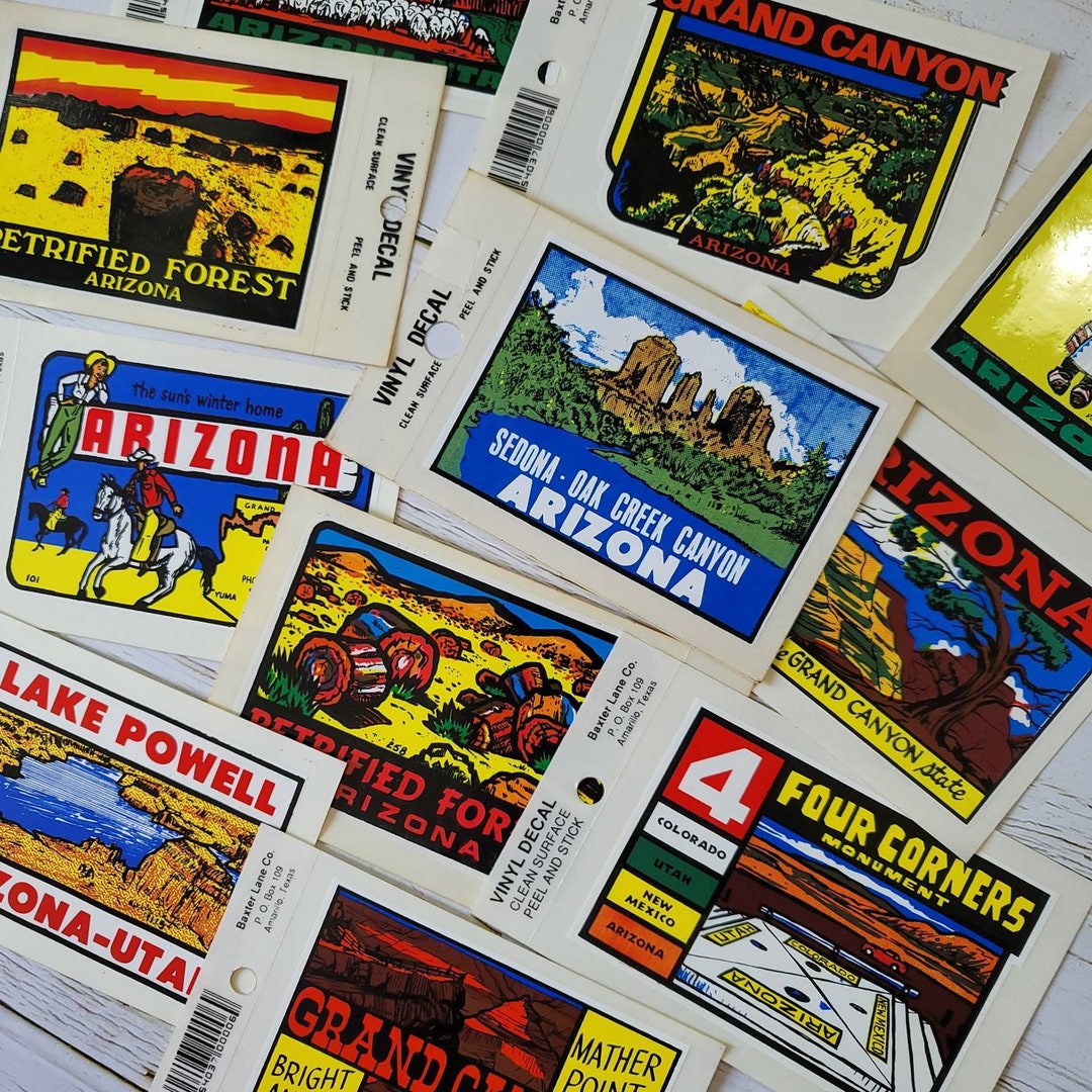 Vintage Arizona Travel Stickers Vinyl Decal Grand Canyon 11 - Etsy